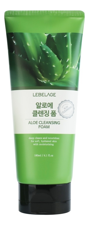 Lebelage пенка очищающая с экстрактом алоэ aloe cleansing foam 180мл ...