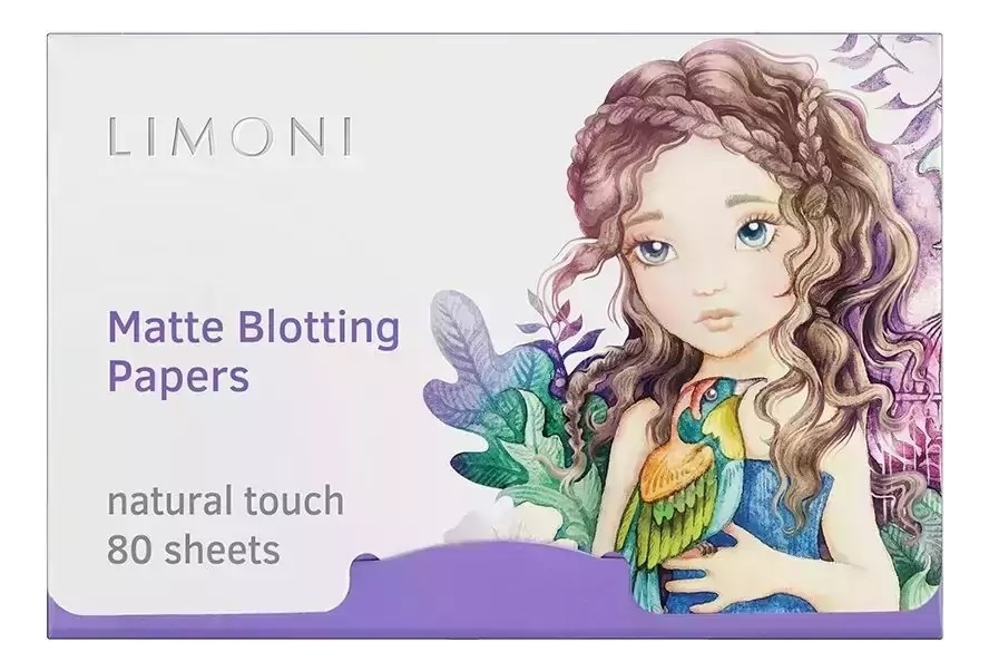 Limoni матирующие салфетки для лица matte blotting papers lilac 80шт ...