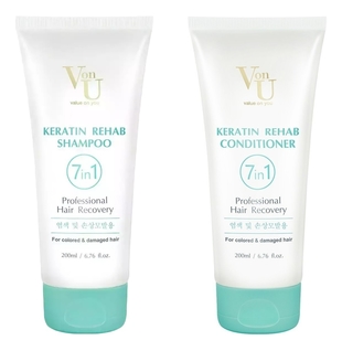 Von-U набор для волос keratin rehab (шампунь 200мл + кондиционер 200мл ...