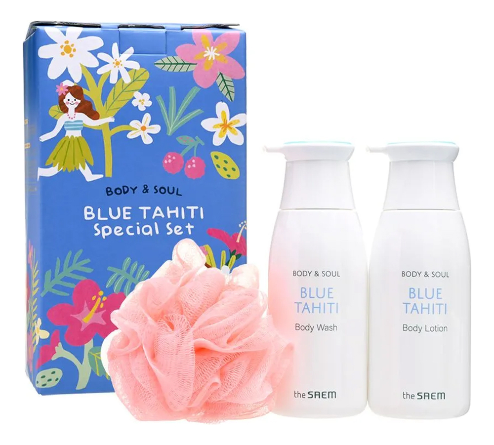 The Saem набор для тела body & soul blue tahiti special 2*300мл (гель д ...