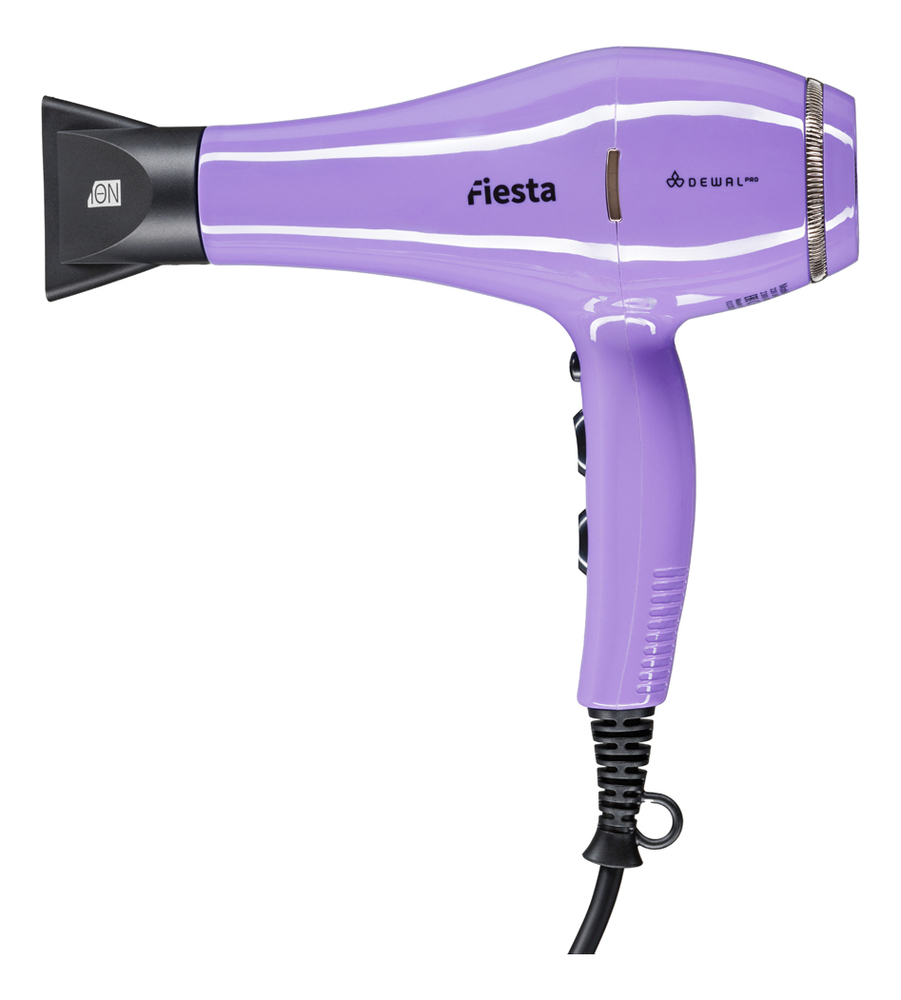 Dewal фен для волос fiesta 03-2010 lavender 2600w (3 насадки) - купить ...