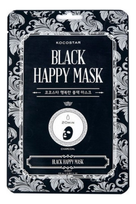 Kocostar тканевая маска для лица с углем black happy mask 25мл в Москве ...