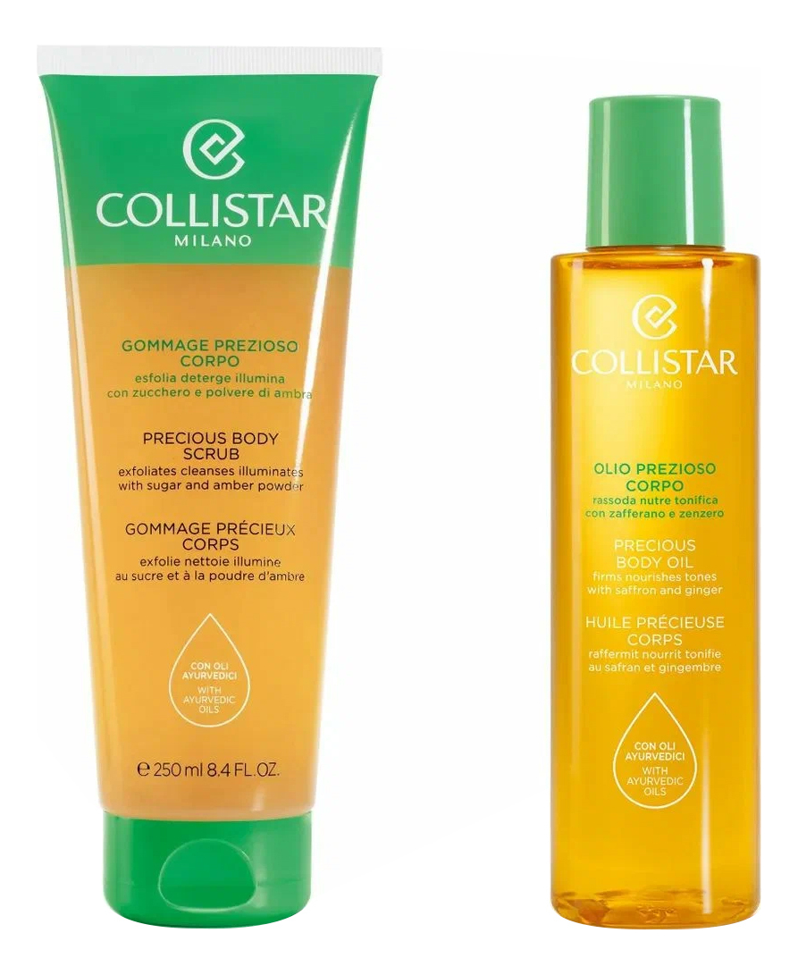 Collistar набор precious body (скраб для тела 250мл + масло для тела ...