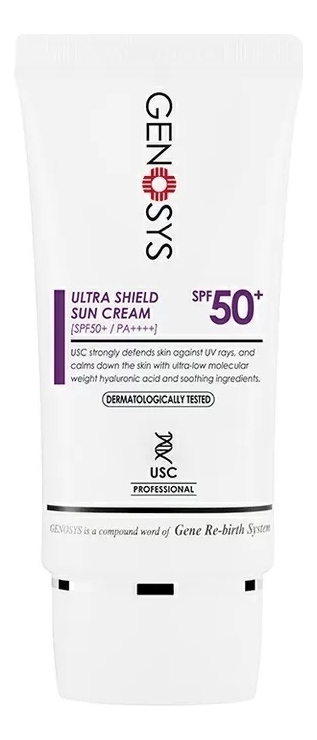 Genosys солнцезащитный крем для лица ultra shield sun cream spf50+ pa ...